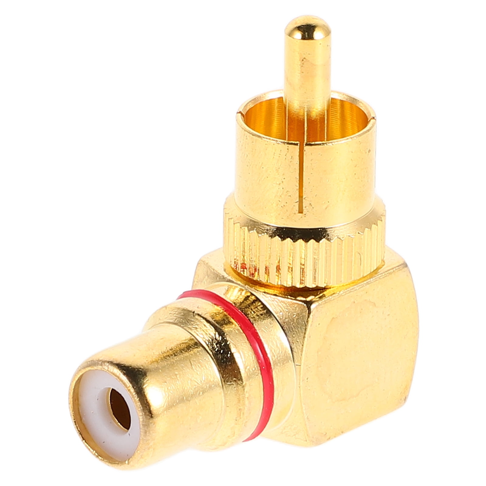 RCA Male to Female Right Angle Adapter 90 Degree Gold-Plated Connector ...