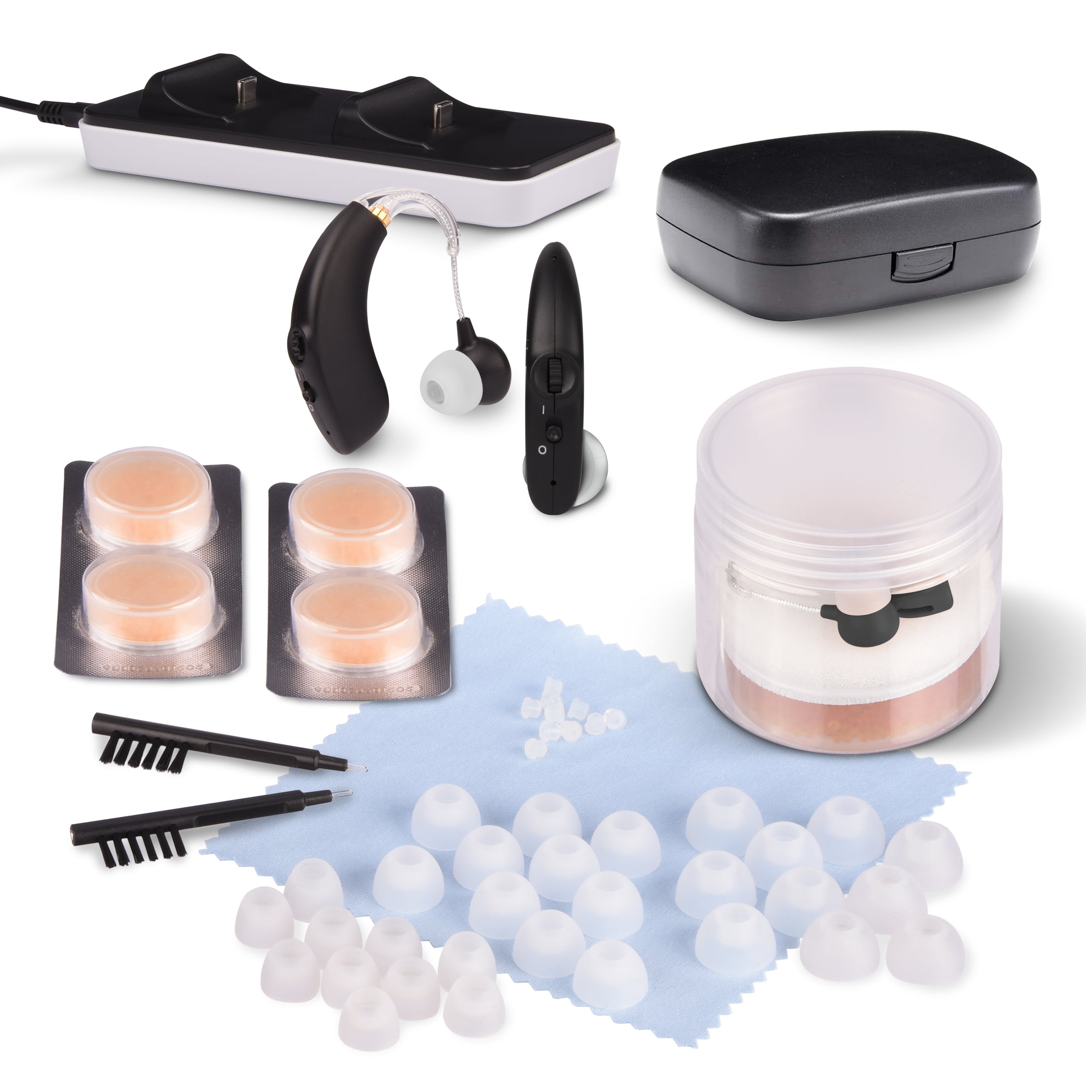 RCA OTC Behind-the-Ear Hearing Aids Value Bundle, Black - Walmart.com