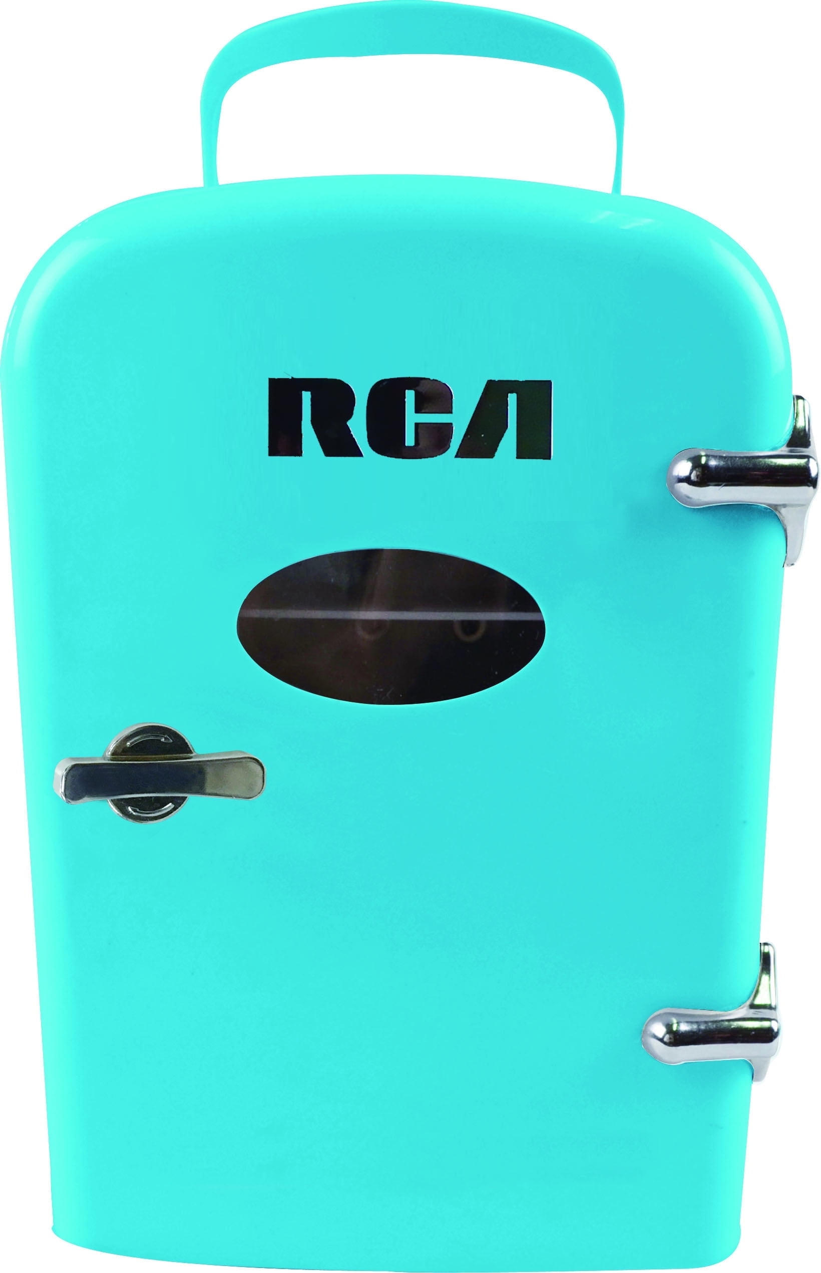 RCA Portable Mini Retro 6 Can Beverage Refrigerator, RMIS129, Blue ...