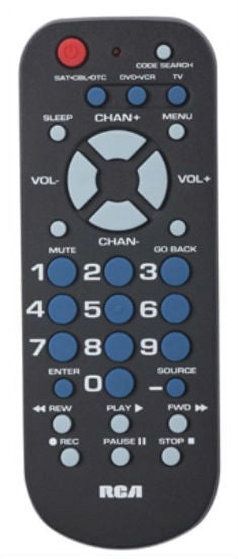 RCA RCR503BR Palm Size Three-Device Universal TV Remote Control ...