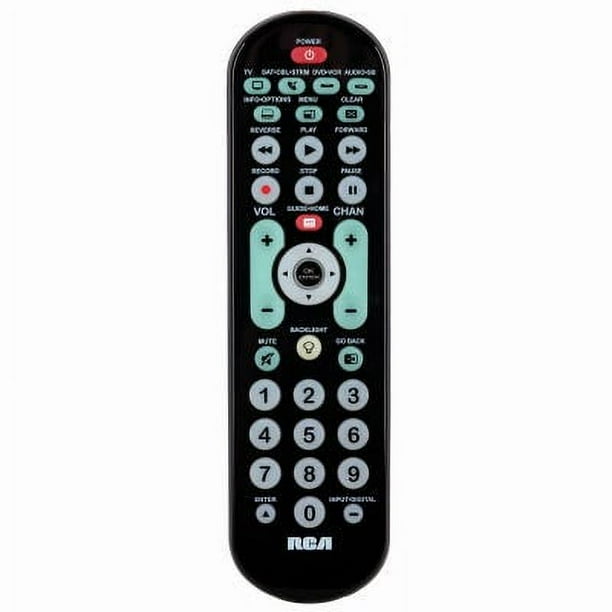 RCA 4-Device Universal Black Big Button Remote Control RCRBB04GBE ...