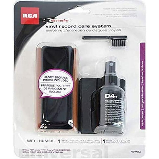 RCA RD1007Z Disc Cleaner: Microfiber Pad, D4+ Cleaning Solution, Record ...