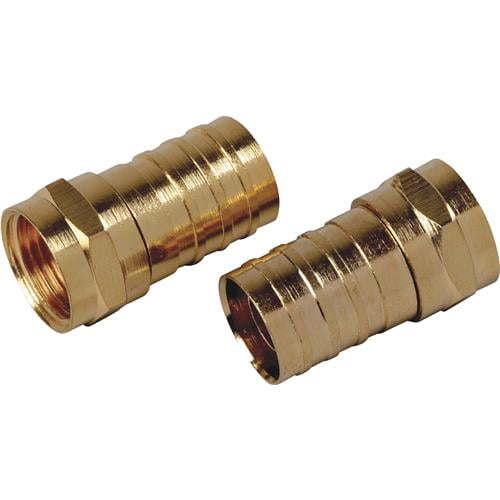 RCA RG6 Crimp-On Coaxial F-Connector 10PK, Each - Walmart.com