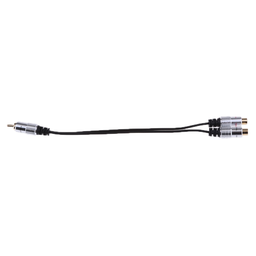 RCA Splitter Adapter Cable 1-Male To 2-Female For Digital Audio ...