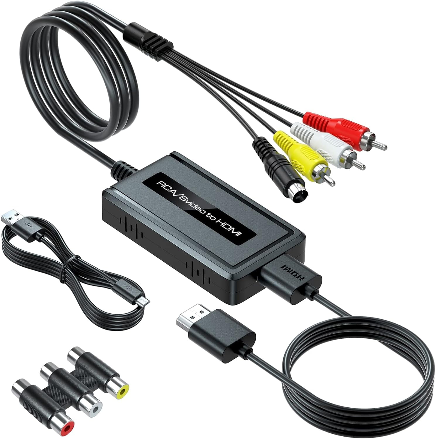 RCA Svideo to HDMI Converter, Support 4 : 3/16 : 9 Aspect Ratio Switch ...