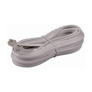 Onn Landline Telephone Line Cord, 50 feet, White - Walmart.com