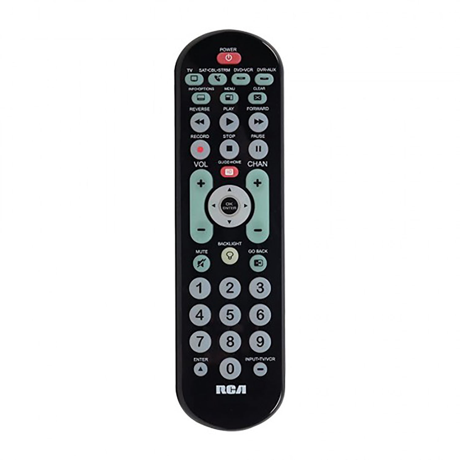 RCA - Universal Large Button Remote Control for 4 Devices, Black ...