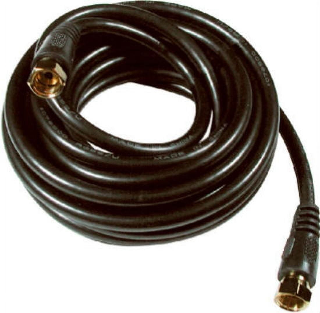 RCA VH612N RG6-Coaxial Cable with F Connectors, Black, 12', Each ...
