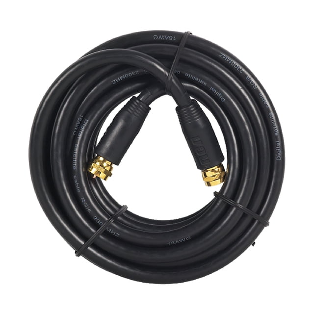 RCA 12ft RG6 Digital Coaxial Cable with Gold-Plated Audio Connectors ...