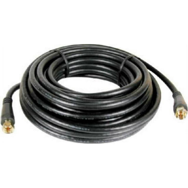 RCA VH625N RG6-Coaxial Cable with F Connectors, Black, 25', Each ...