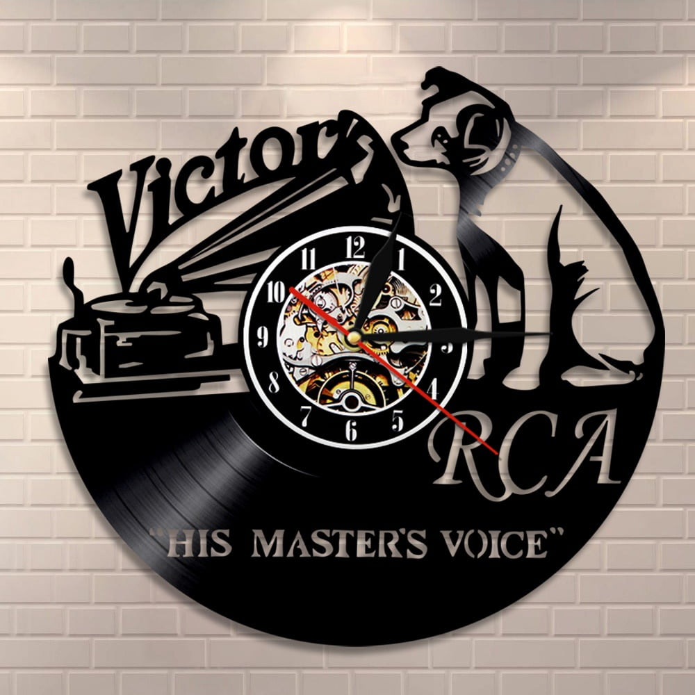 F Fantasy'art RCA Victor Dog Wall Clock – Vintage Vinyl Record Design ...