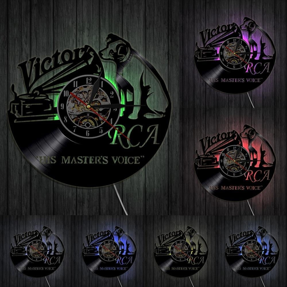 RCA Victor Dog His Master's Voice Musical Dog Wall Clock Victor Nipper ...
