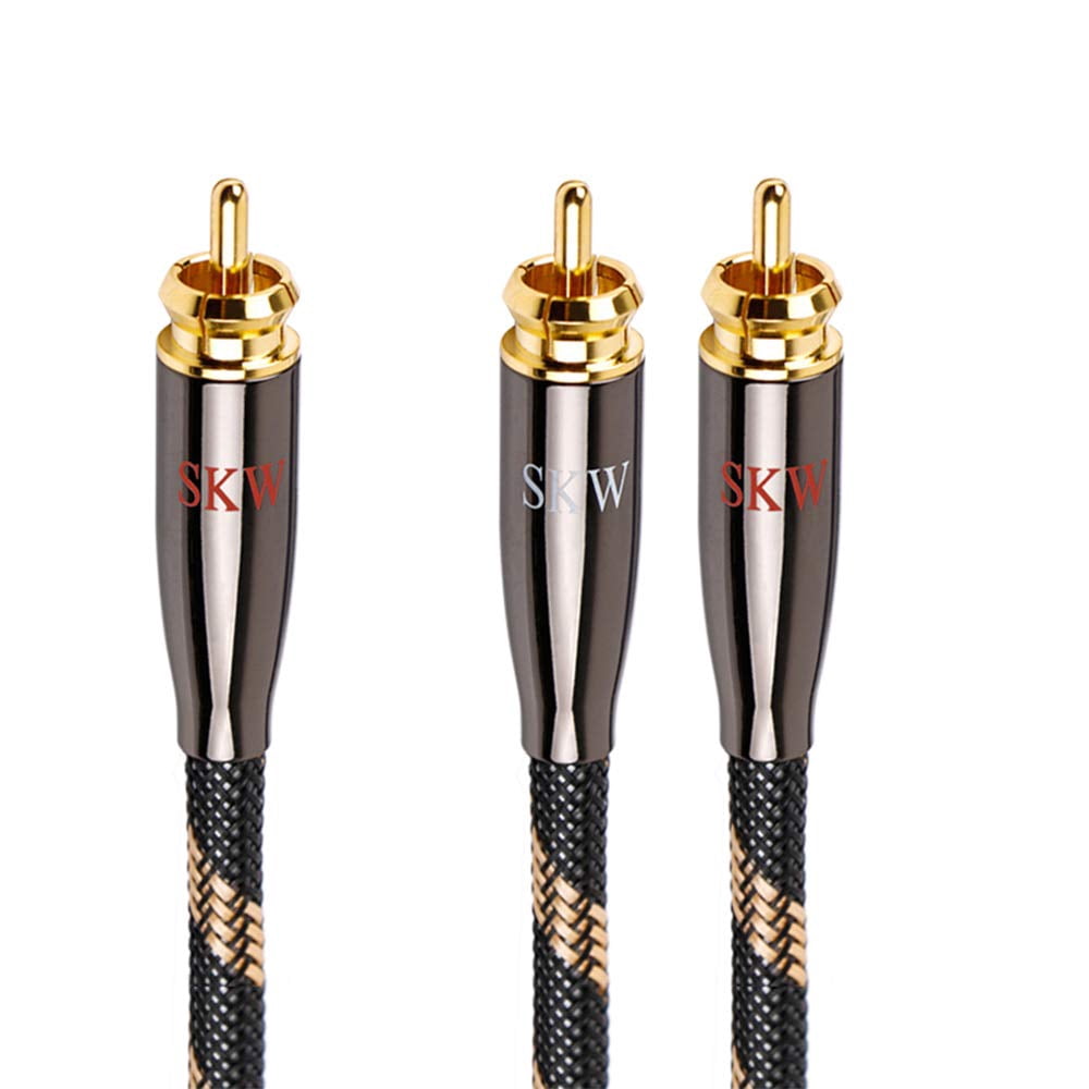 RCA Y Splitter Cable: 1 Male To 2 Male Subwoofer Cord, BG Series Ultra ...