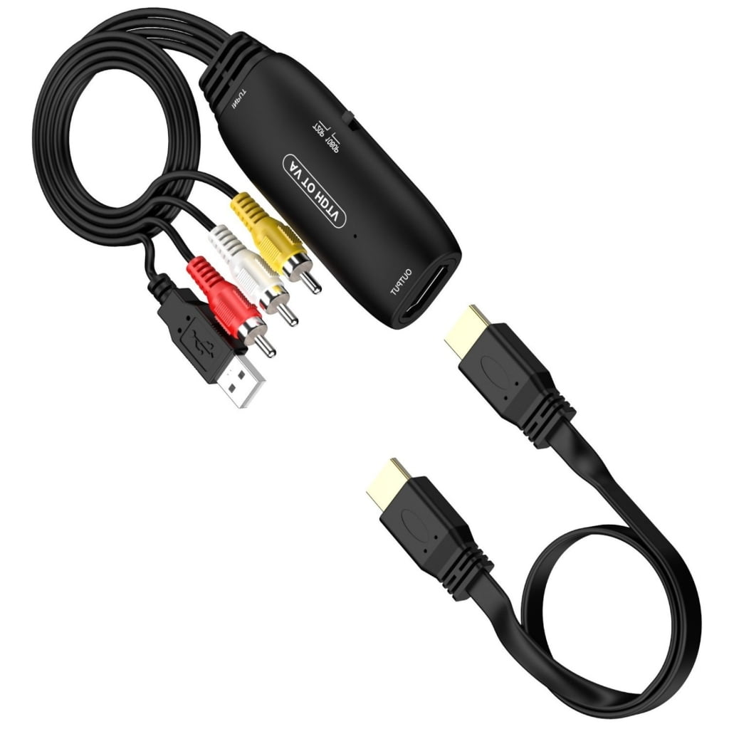 RCAto HDMIs Converter Adapter AVs to HDMIs Adapter Converts RCAto 720P ...