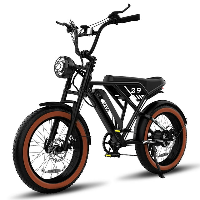 "RCB 750W Electric Bike, 48V/15Ah Battery, 20"" Fat Tire Mountain ...