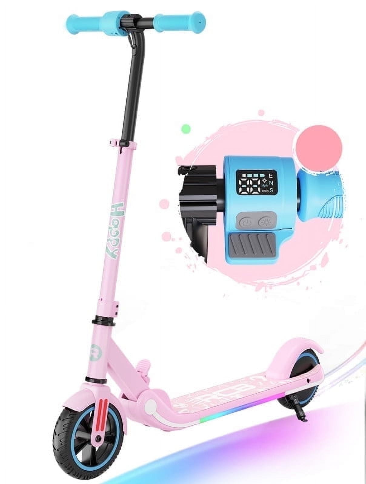 RCB Electric Scooter for Kids Ages 6-12, 200w, up to 10 Mph, Colorful ...