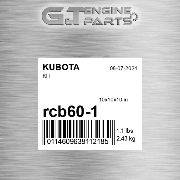RCB60-1 KIT fits KUBOTA (New OEM) - Walmart.com