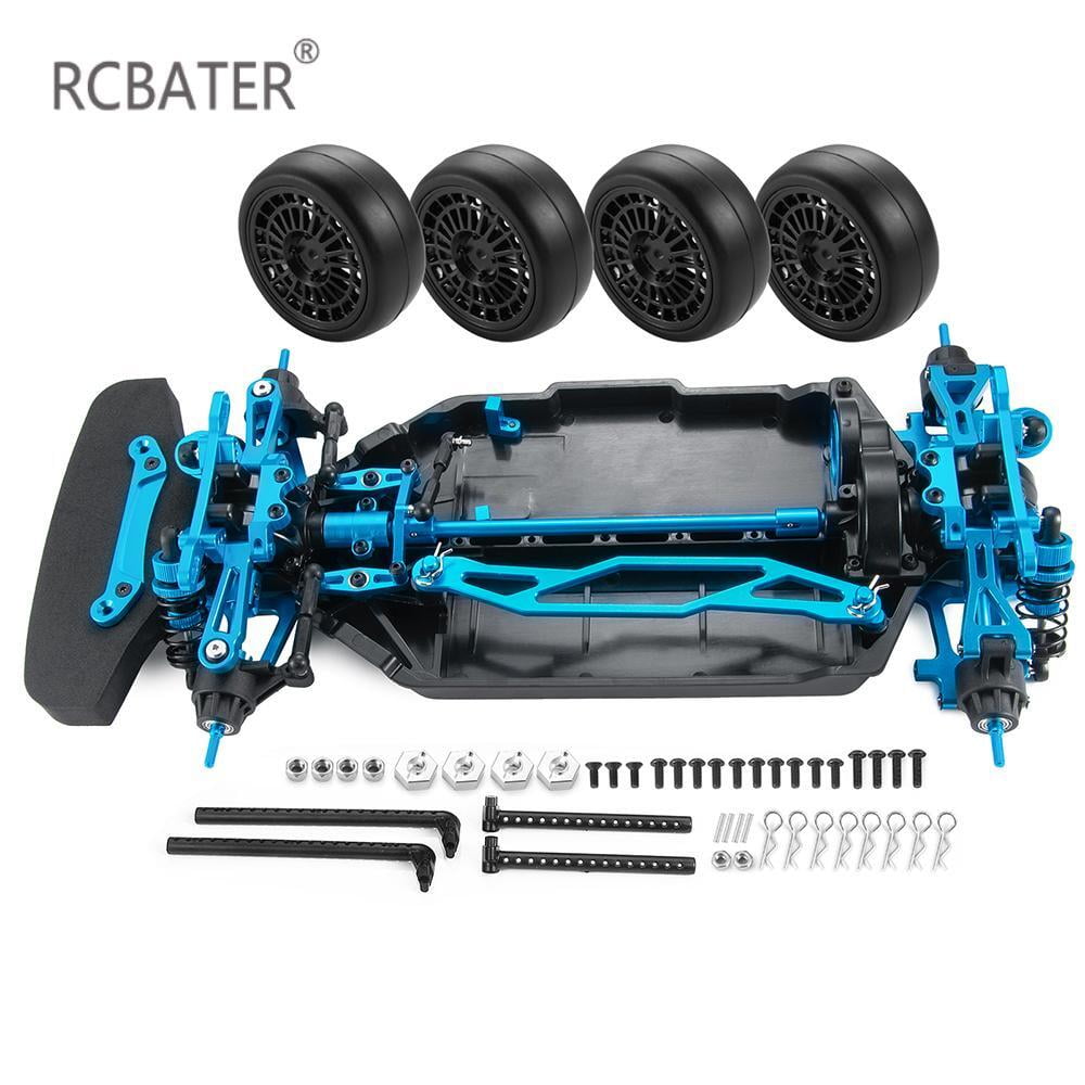 RCBATER CNC Frame Chasis Kit Upgrade for RC 1/10 TT02 Shaft Drive ...