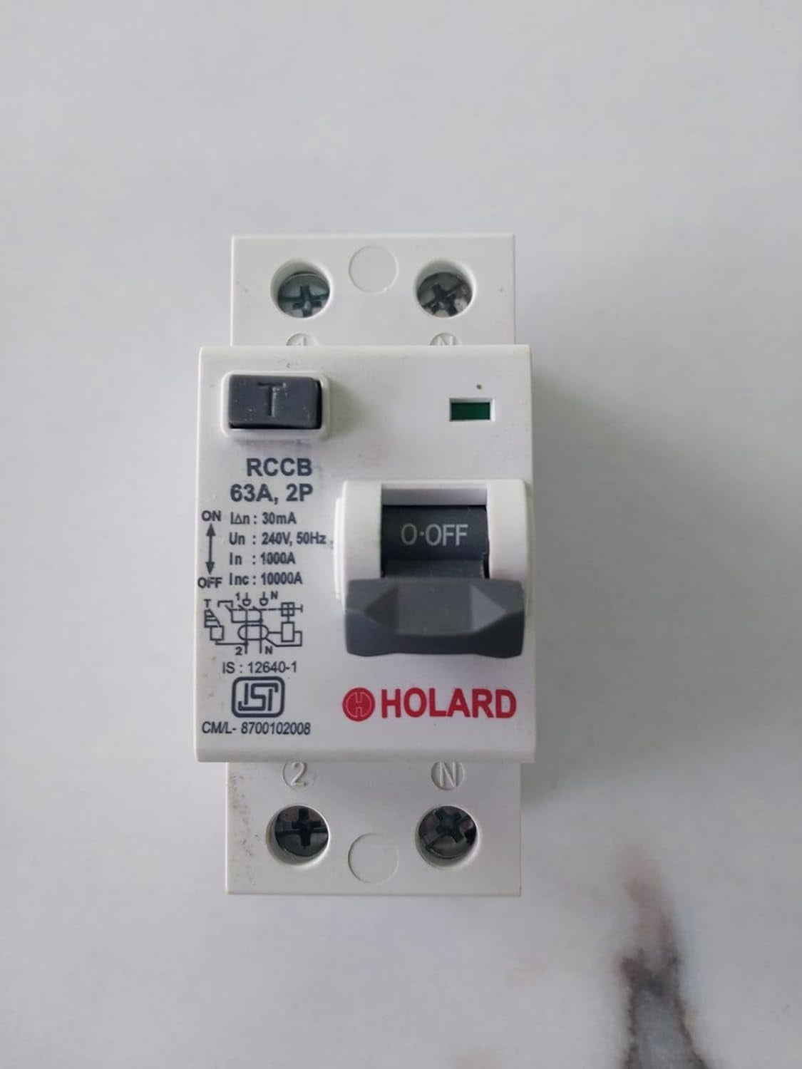 RCCB ELCB 63A 2Pole 30mA Sensitivity 240V 50Hz Residual Current Circuit ...