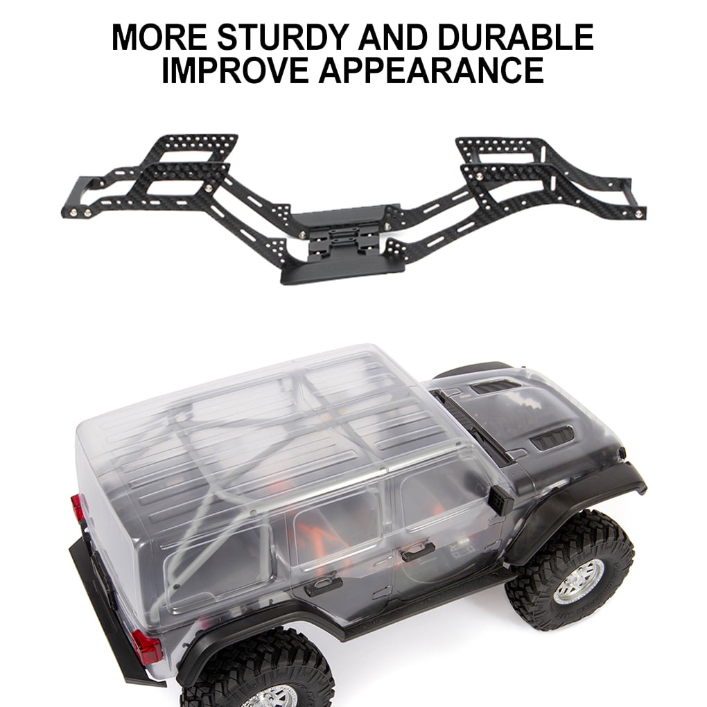 RCGOFOLLOW Carbon Fiber Chassis Frame Rails Kit for 1/10 Axial SCX10 Tracked Vehicle, Enhanced ...