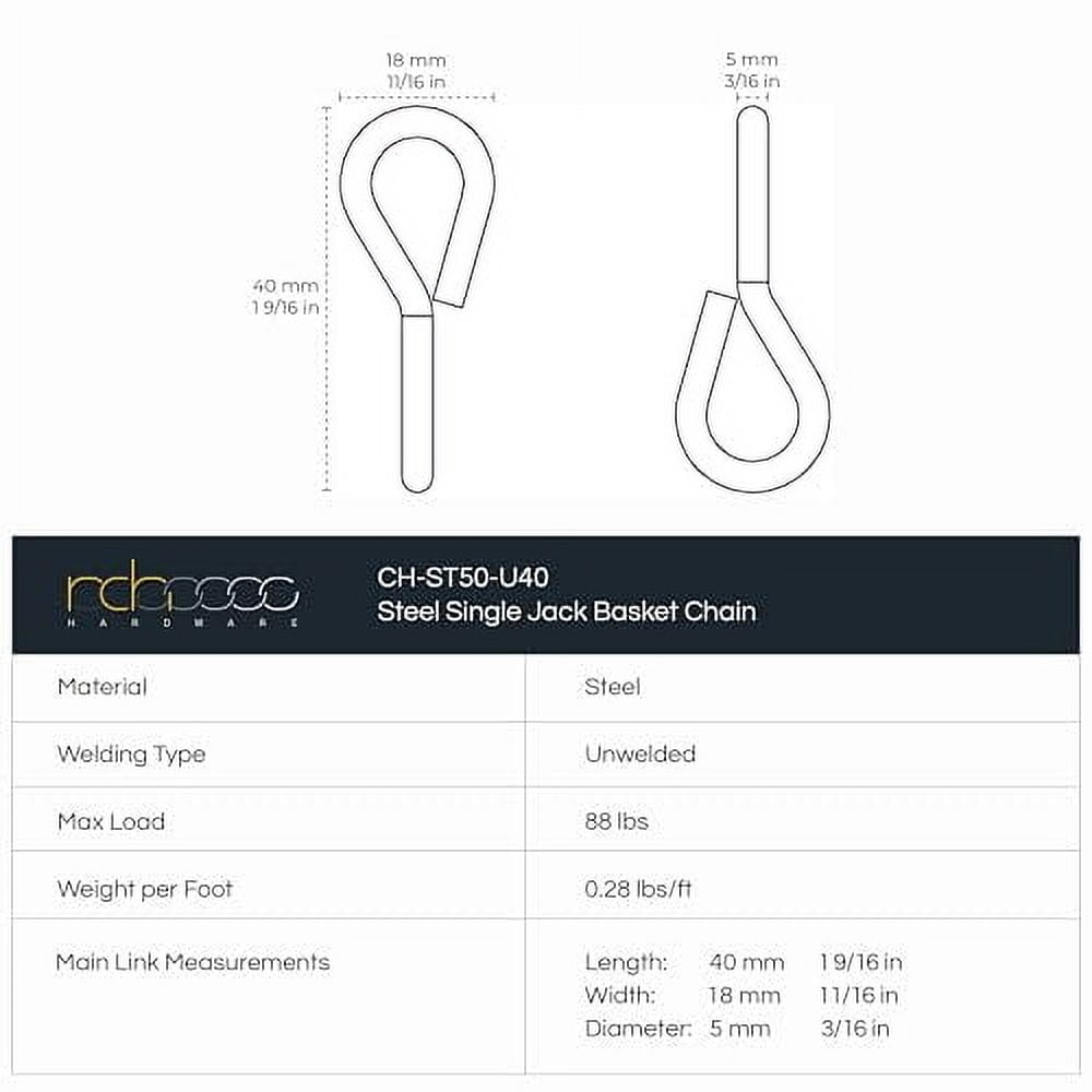 RCH Hardware CH-S50-06-PB-10 |5 Gauge Decorative Solid Steel Single ...