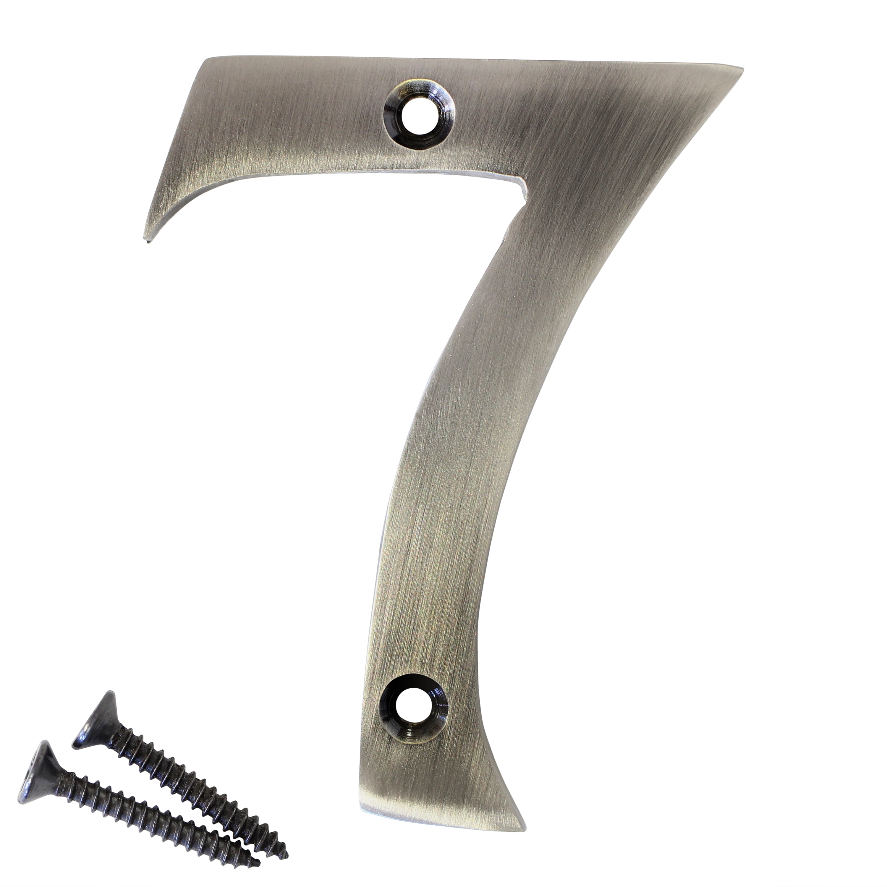 RCH Hardware NO-BR2270-75 Brass House Number, 3 Inch, Antique Nickel ...