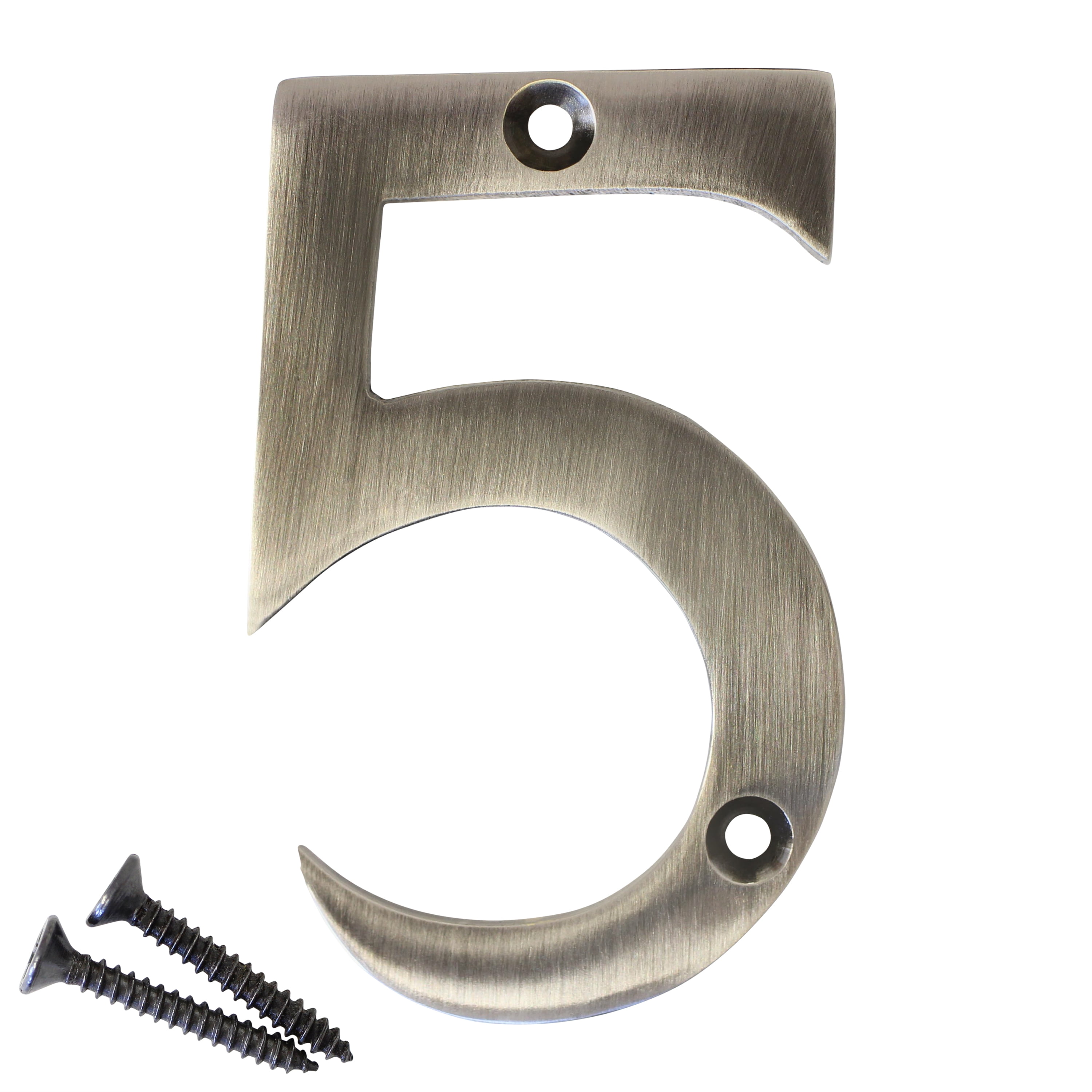 RCH Hardware NO-BR2270-75 Brass House Number, 3 Inch, Antique Nickel ...