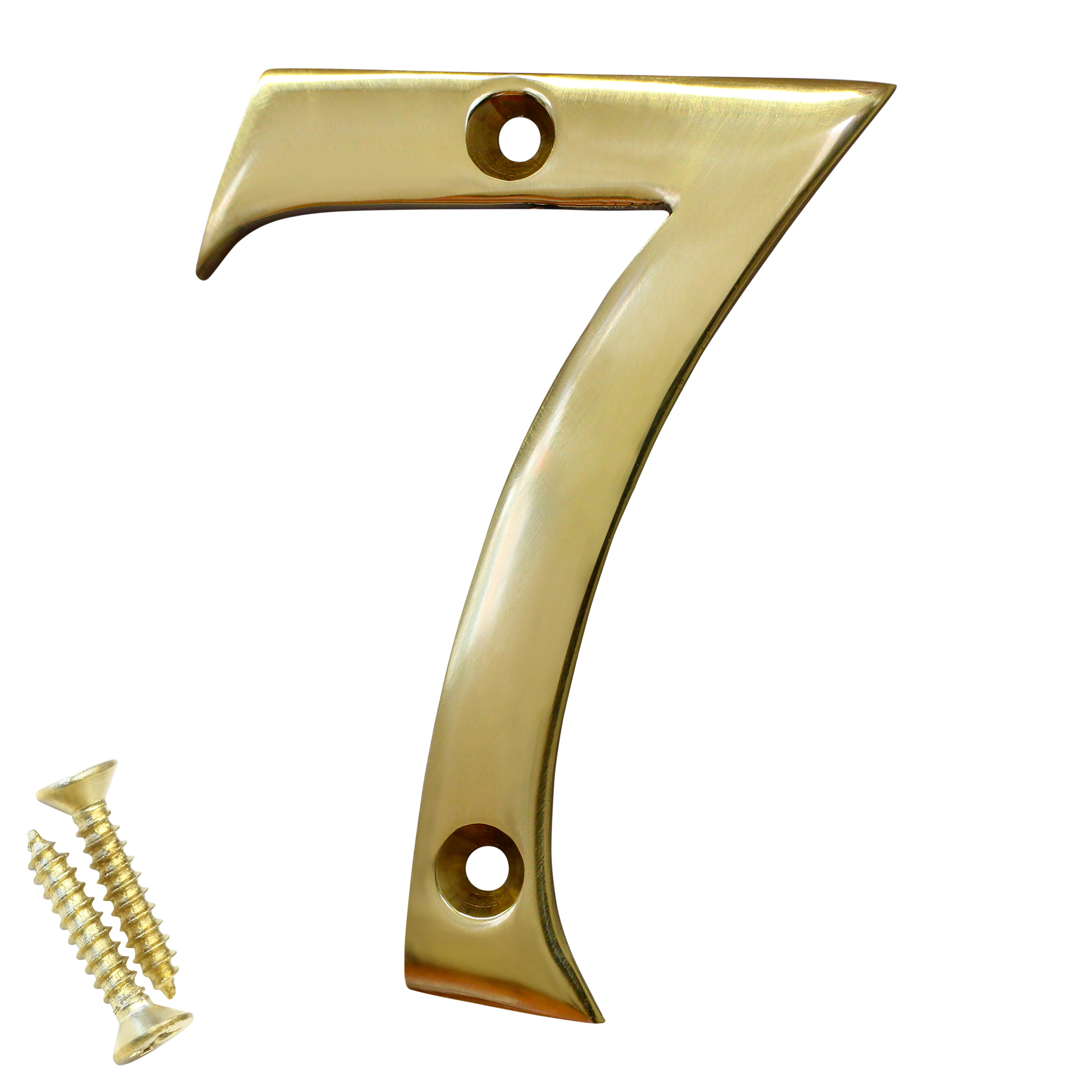 RCH Hardware NO-BR2270-75 Brass House Number, 3 Inch, Polished Brass ...