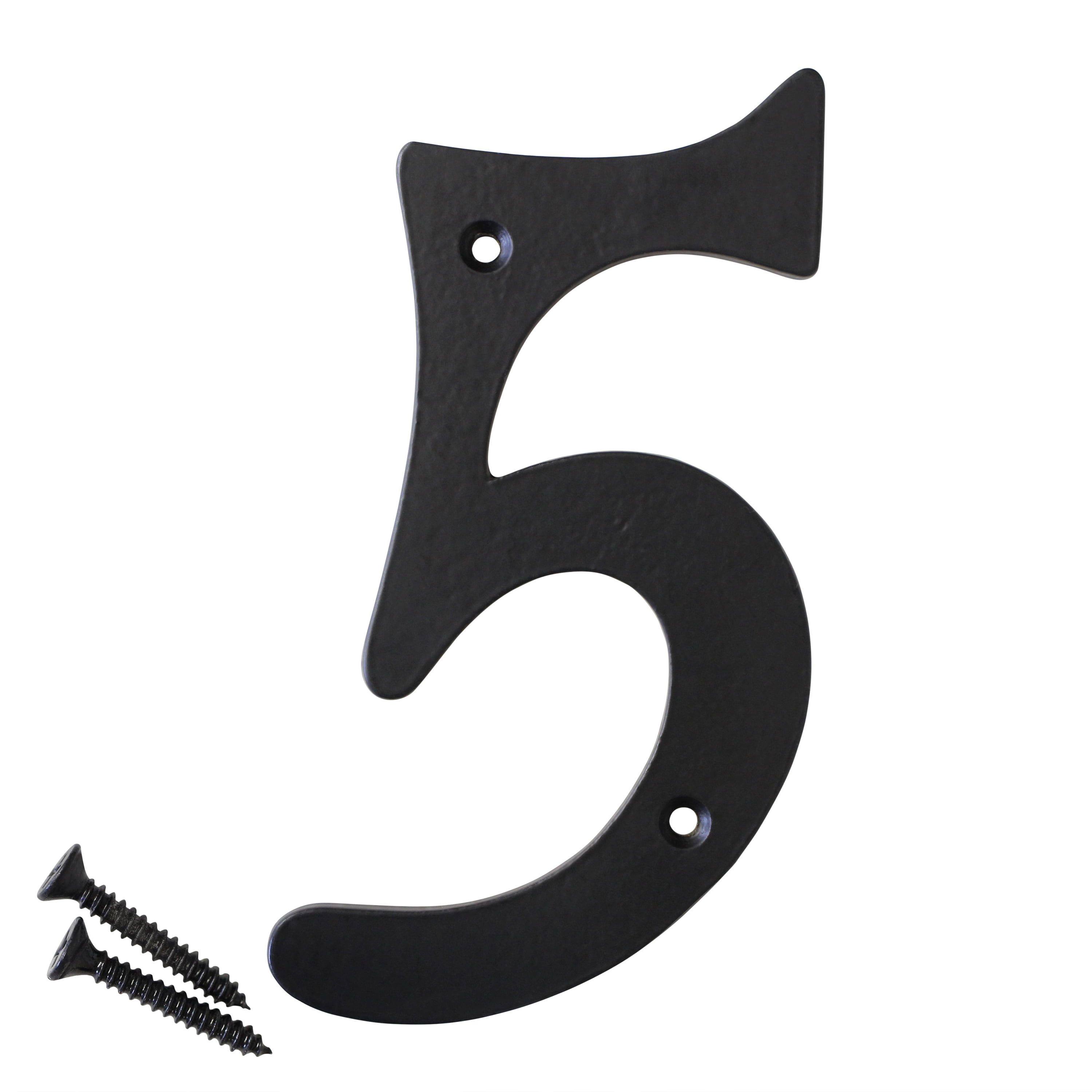 RCH Hardware NO-IR530-127 Iron House Number, 5 Inch, Black - Walmart.com