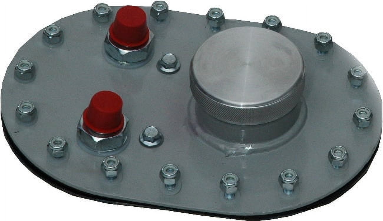 RCI RCI7032A Oval Fill Plate Assembly, -8AN Pickup & - 8AN Vent ...