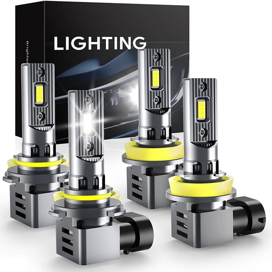 RCJ H11 9005 bulb combination - 9005/HB3 H11/H9/H8 bulb 200W 6000LM ultra-bright 6000K cold ...