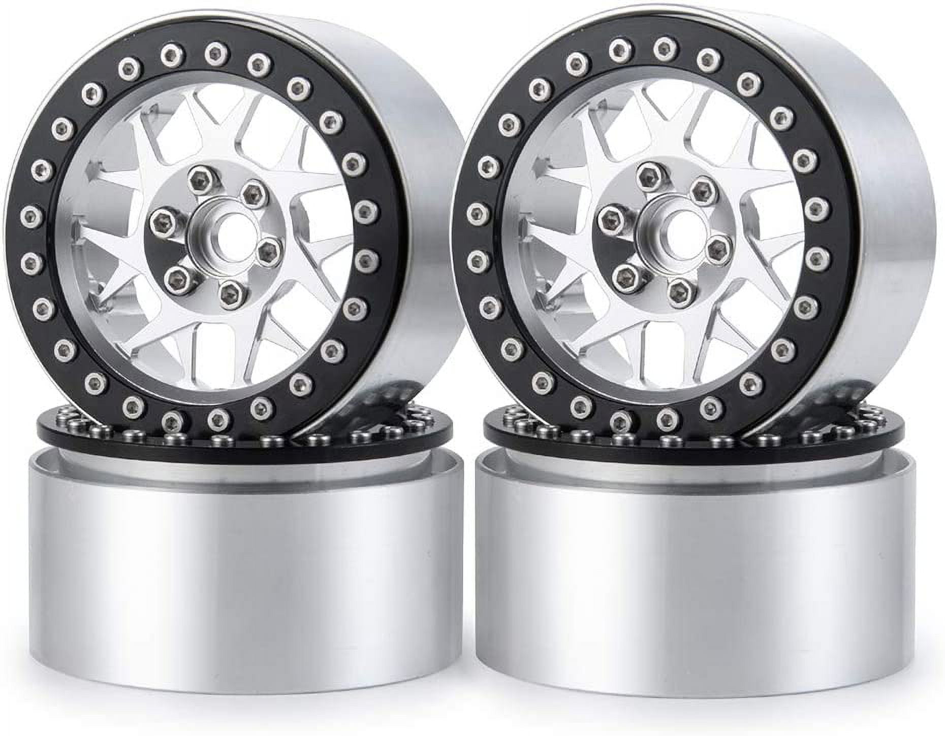 RCLIONS 2.2inch Beadlock Wheels Rims 35mm for 1/10th Scale RC Crawler ...