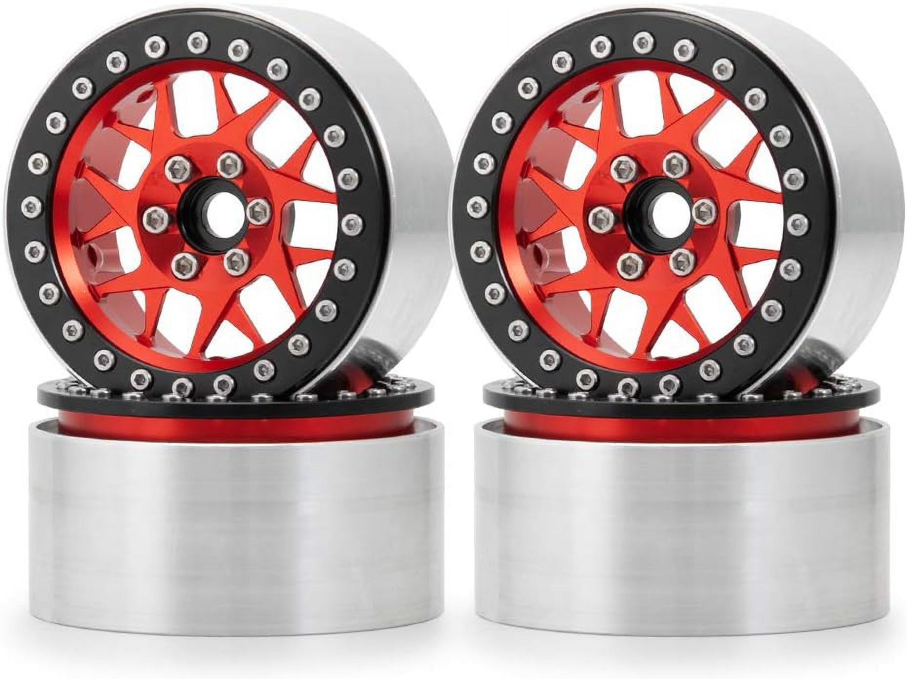 RCLIONS 2.2inch Beadlock Wheels Rims 35mm for 1/10th Scale RC Crawler ...