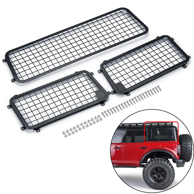 RCLIONS 3PCS Metal Window Mesh Protective Net for Trx4 Ford Bronco 1/10 ...