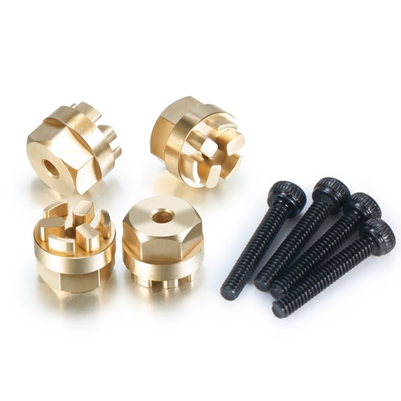 RCLIONS 4PCS Hex Wheel Hub Adapters Brass Counterweight Conversion ...