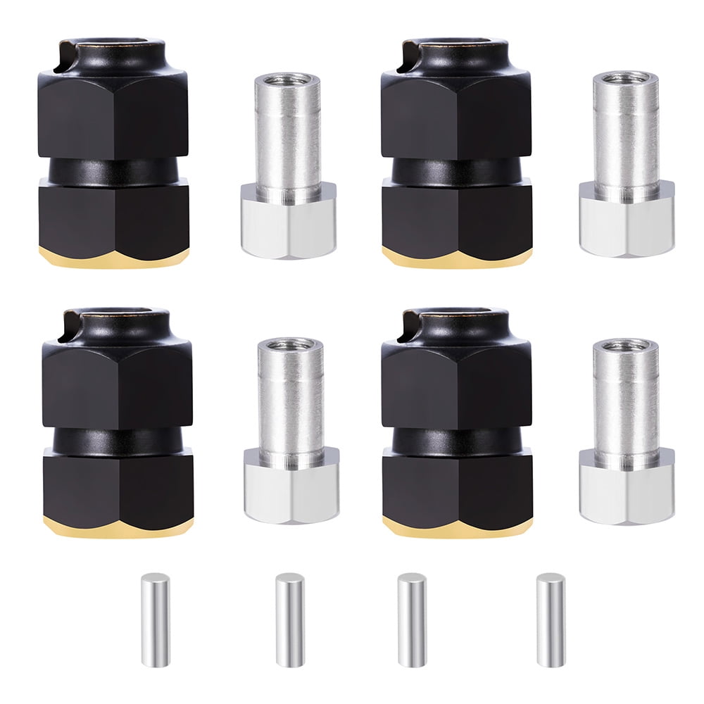 RCLIONS 7MM Brass Wheel Hex Hub Extender Adapters for TRX4M Bronco ...