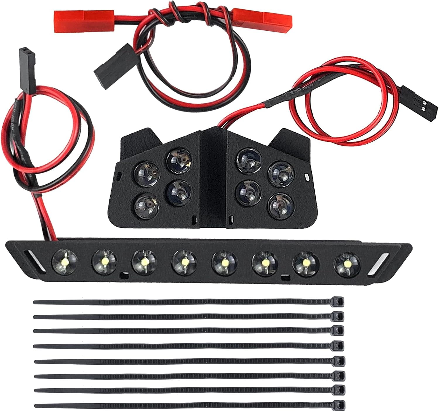 Bright LED Light Kit White Headlights & Red Taillights For 1/8 TRX Maxx ...