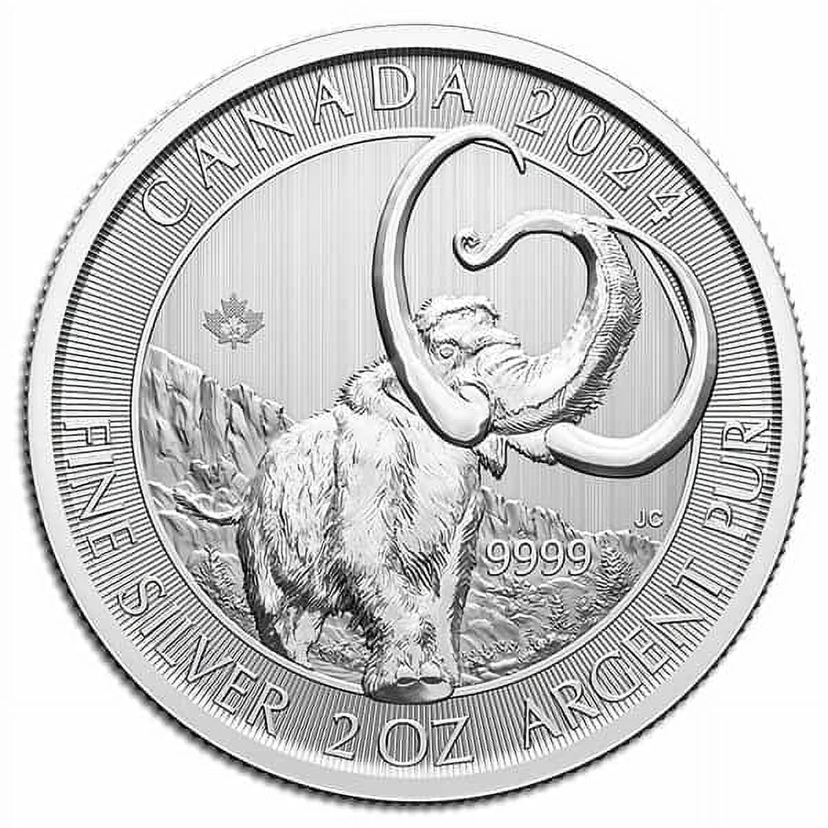 RCM Ice Age of Canada; Woolly Mammoth - 2 Oz Silver Coin .9999 Pure ...