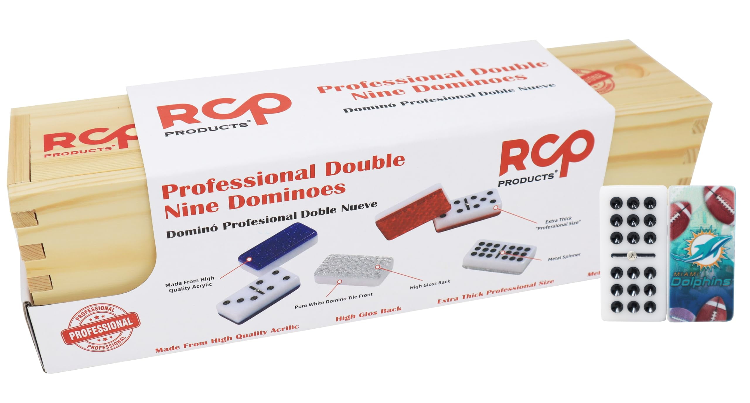 RCP PRODUCTS Dominos Set DHF10 for Adults - Professional Double 9 Cuban ...
