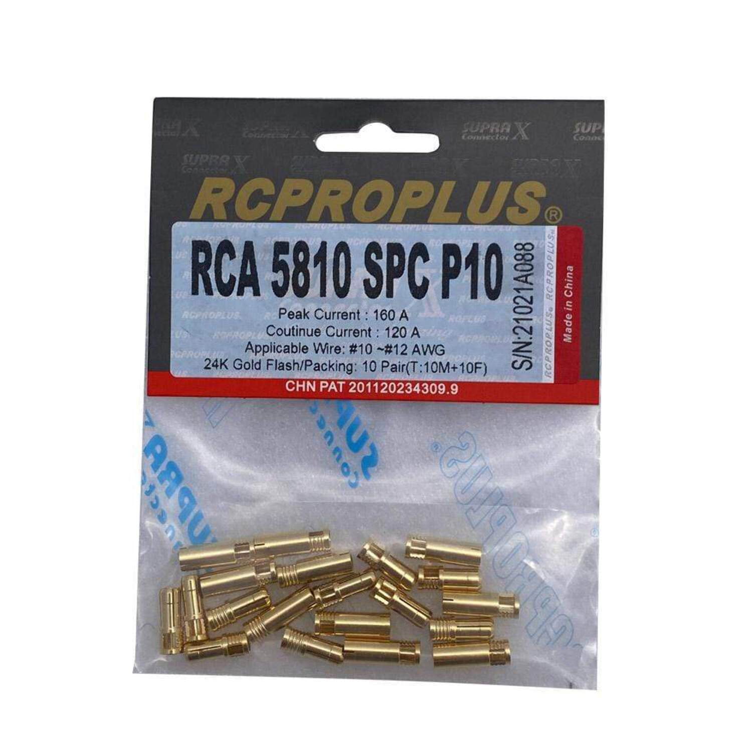 RCPROPLUS 5mm Bullet Connector - 10 Sets (10-12AWG) - Walmart.com