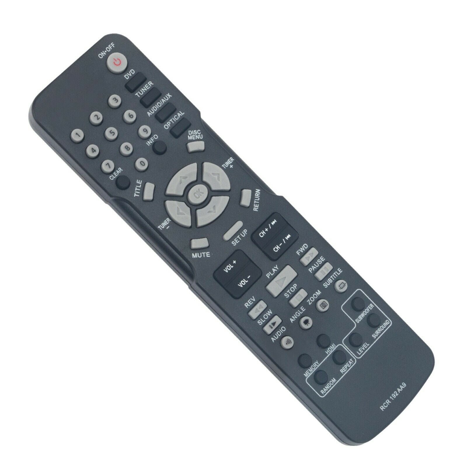 RCR 192 AA9 Replace Remote for RCA RTD315W RTD317W RTD325W RTD315WR ...