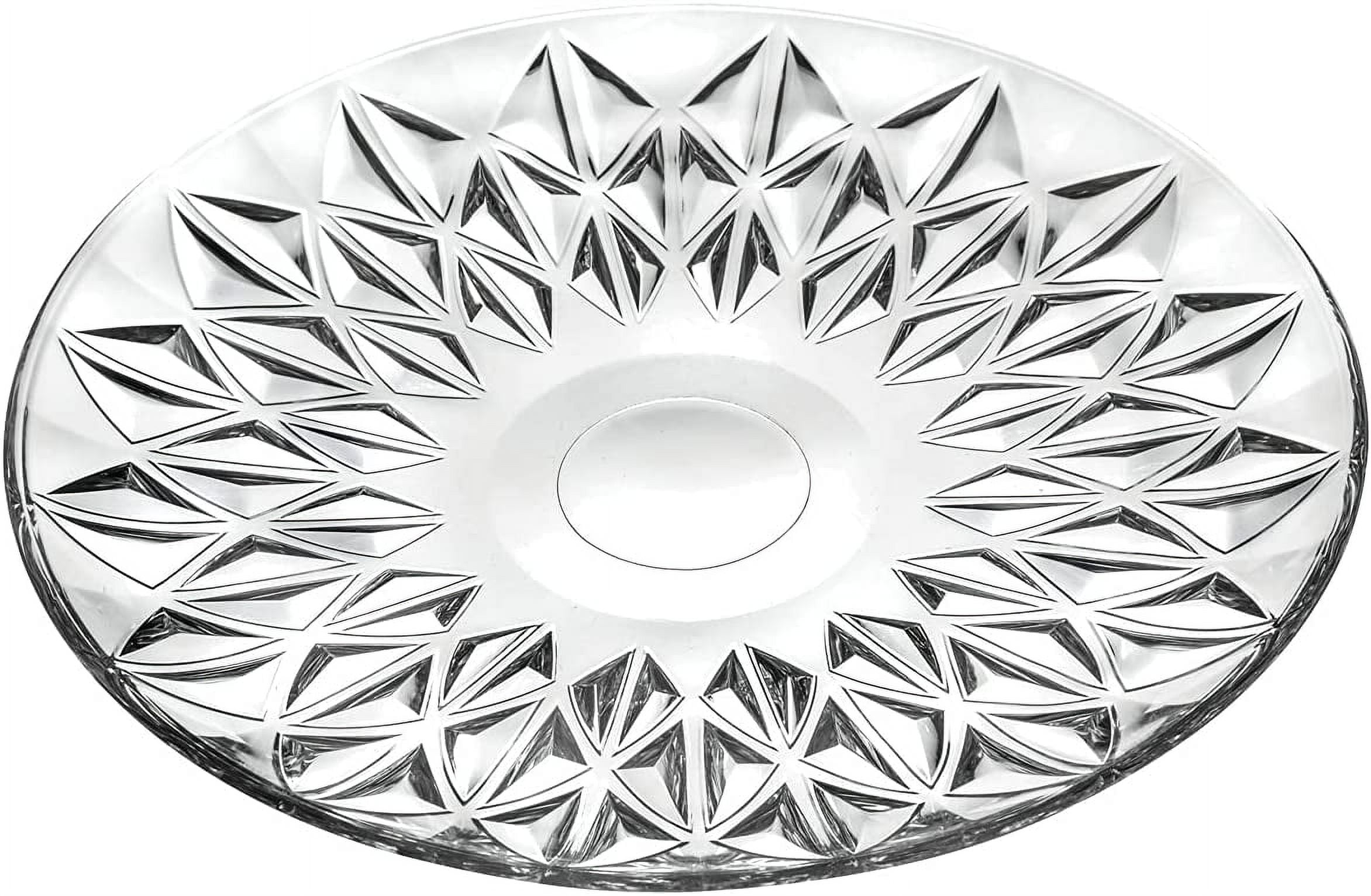 RCR Center Enigma Crystal Clear Decorative Centerpiece Table Plate ...