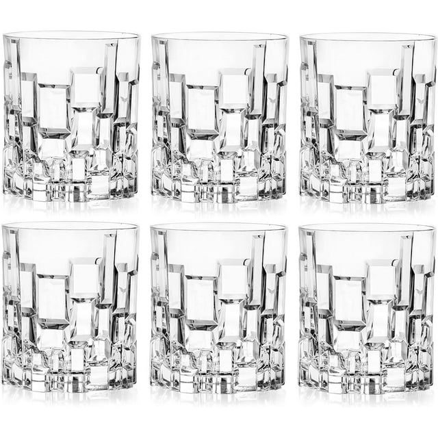 RCR Cristalleria Italiana Crystal Glass Drinkware Set DOF Whiskey 11 oz - 6 Piece Set - Walmart.com