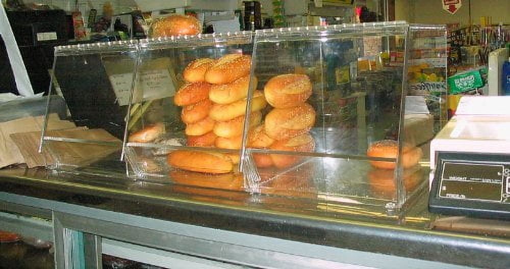 RCS Plastics Bulk Bread Storage Display Case 3 Containers for Deli or ...