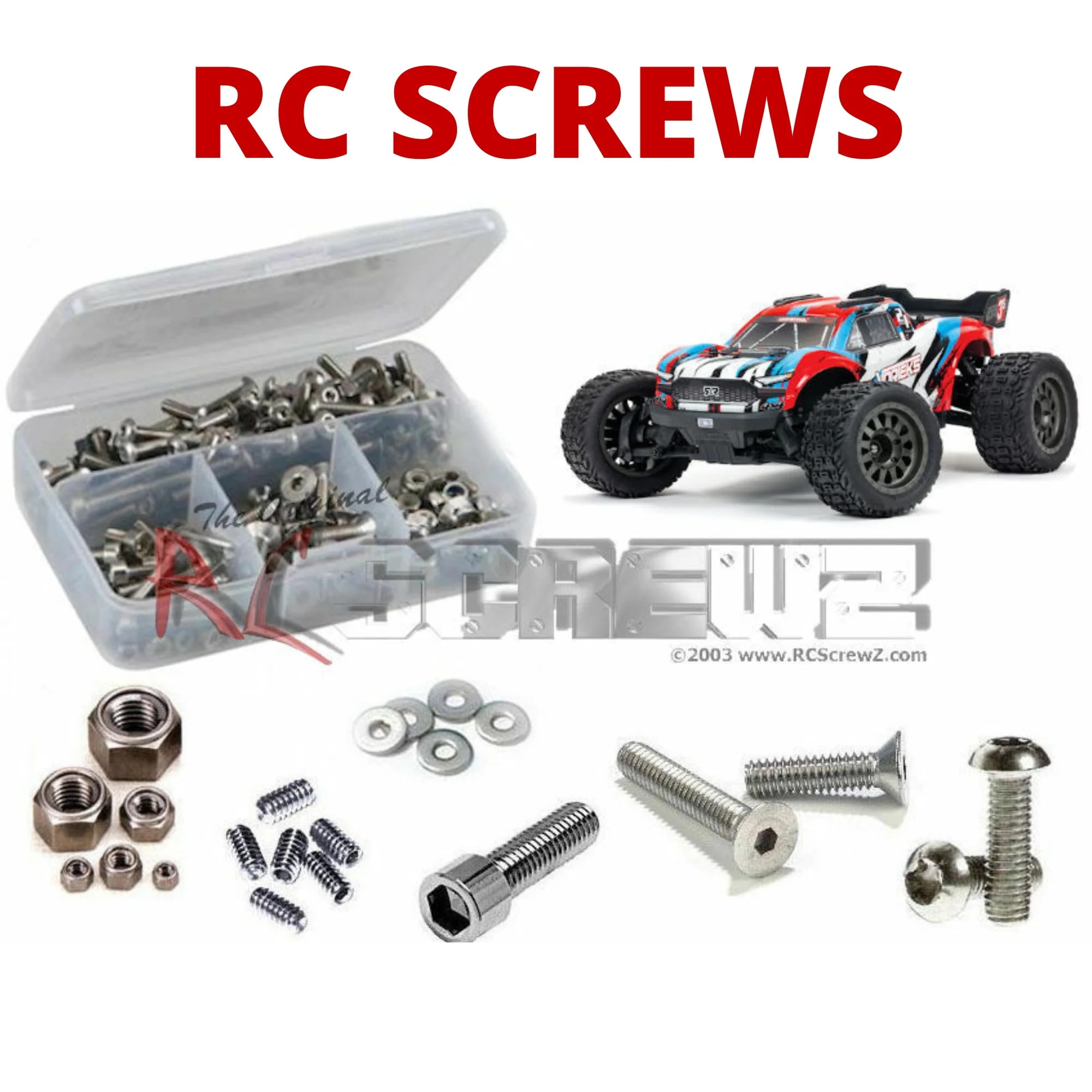 RCScrewZ Arrma RC Vorteks 3s BLX 4x4 1/10 RTR (#ARA4305V3) Stainless ...