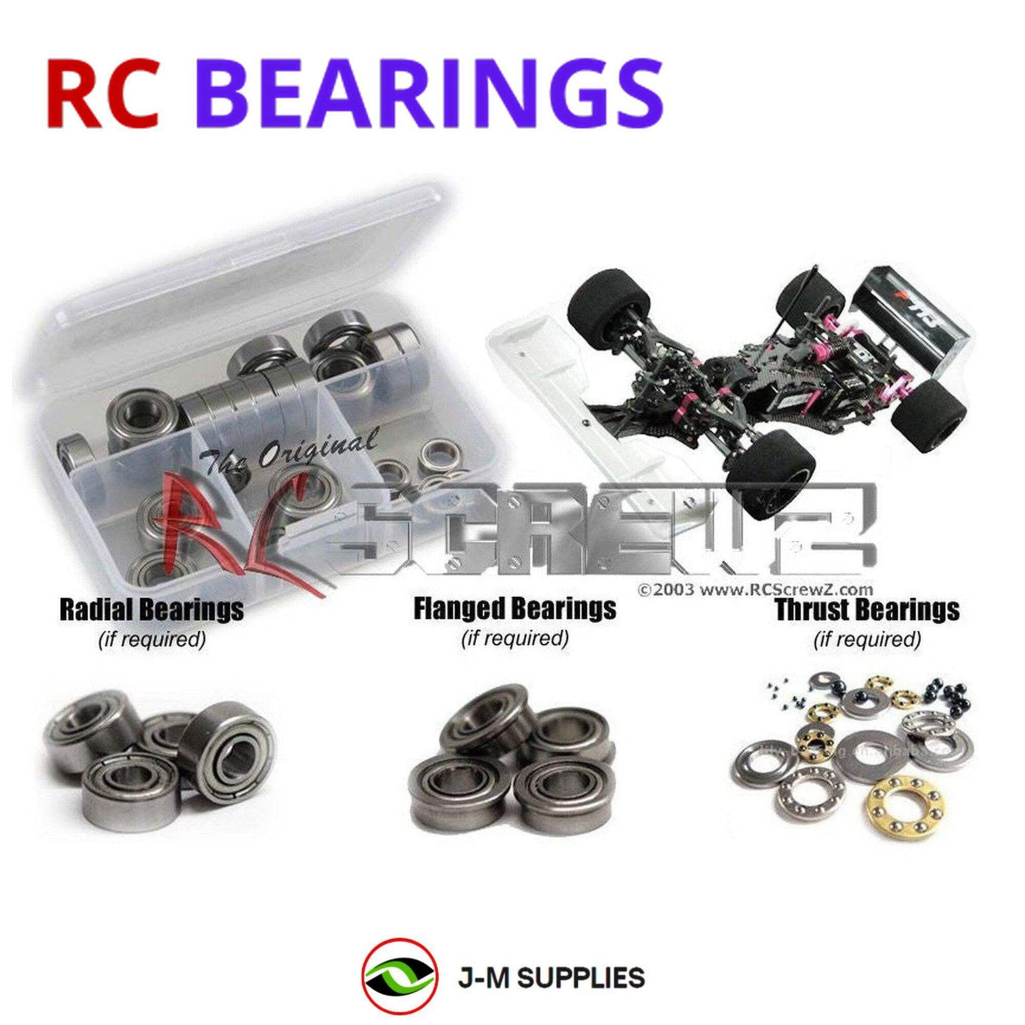 RCScrewZ Metal Shielded Bearing Kit 3rac004b for 3 Racing F113 Onroad 1 ...