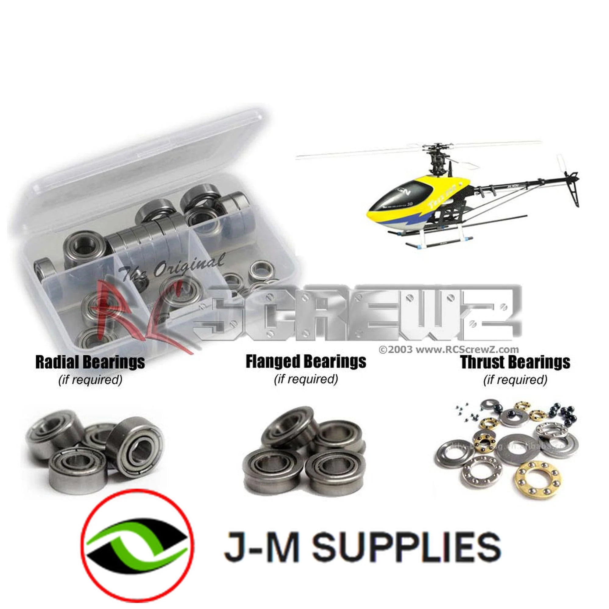 RCScrewZ Metal Shielded Bearing Kit alg007b for Align TRex 250 Series Heli RC Car - Complete Set ...