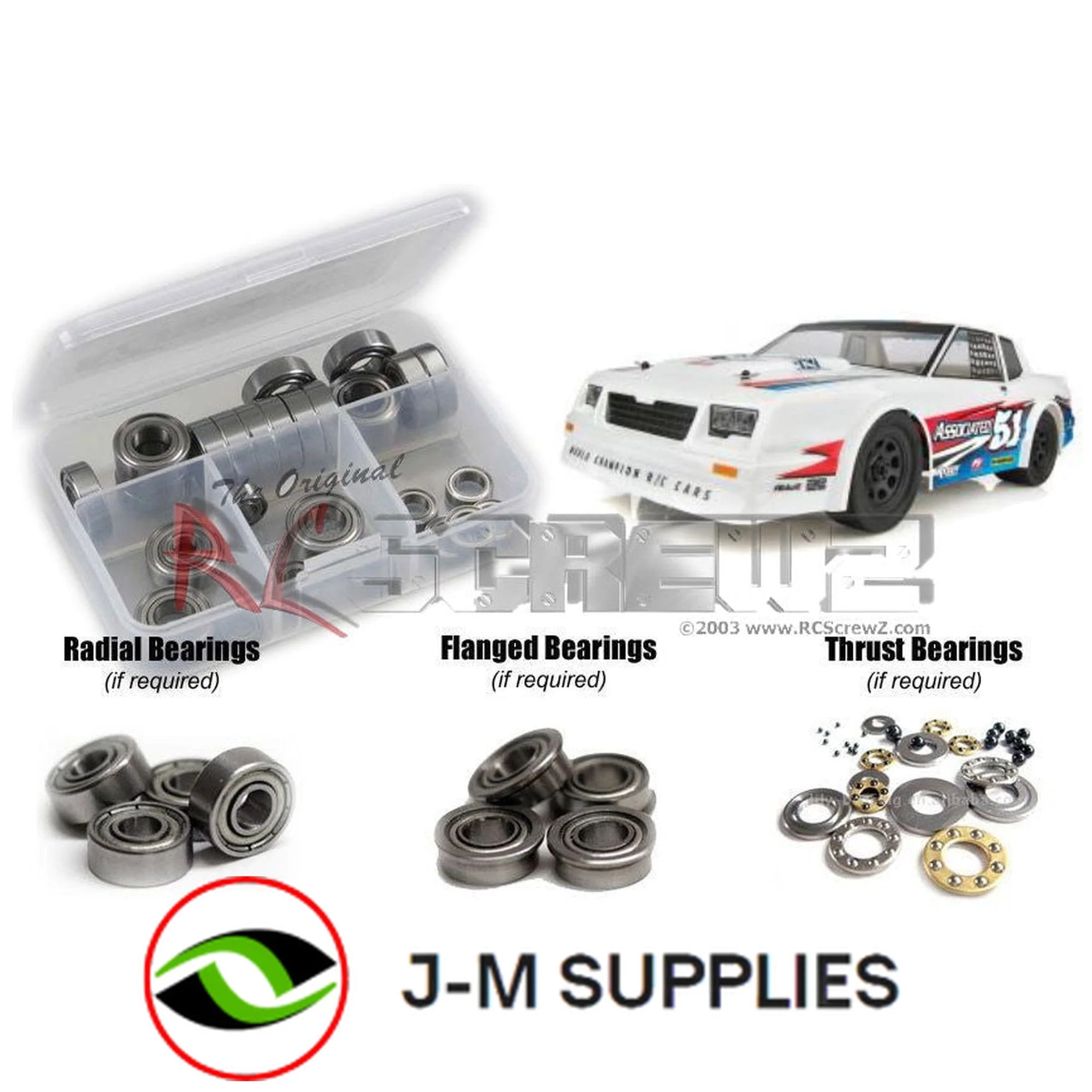 RCScrewZ Metal Shielded Bearing Kit asc125b for Associated SR10 Dirt ...