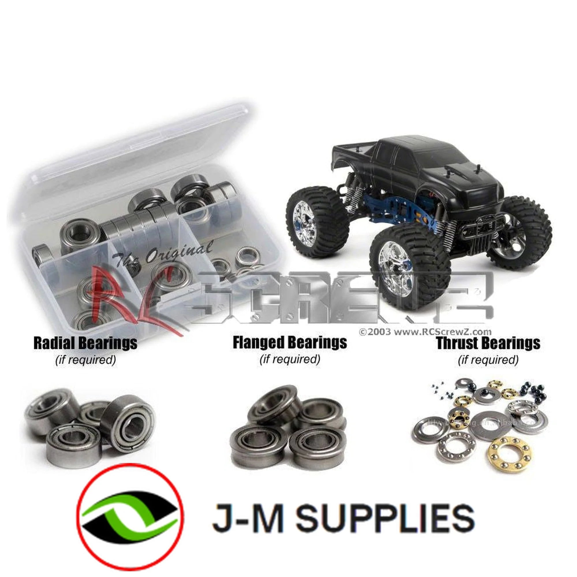 RCScrewZ Metal Shielded Bearing Kit cen025b for CEN Racing Colossus ...