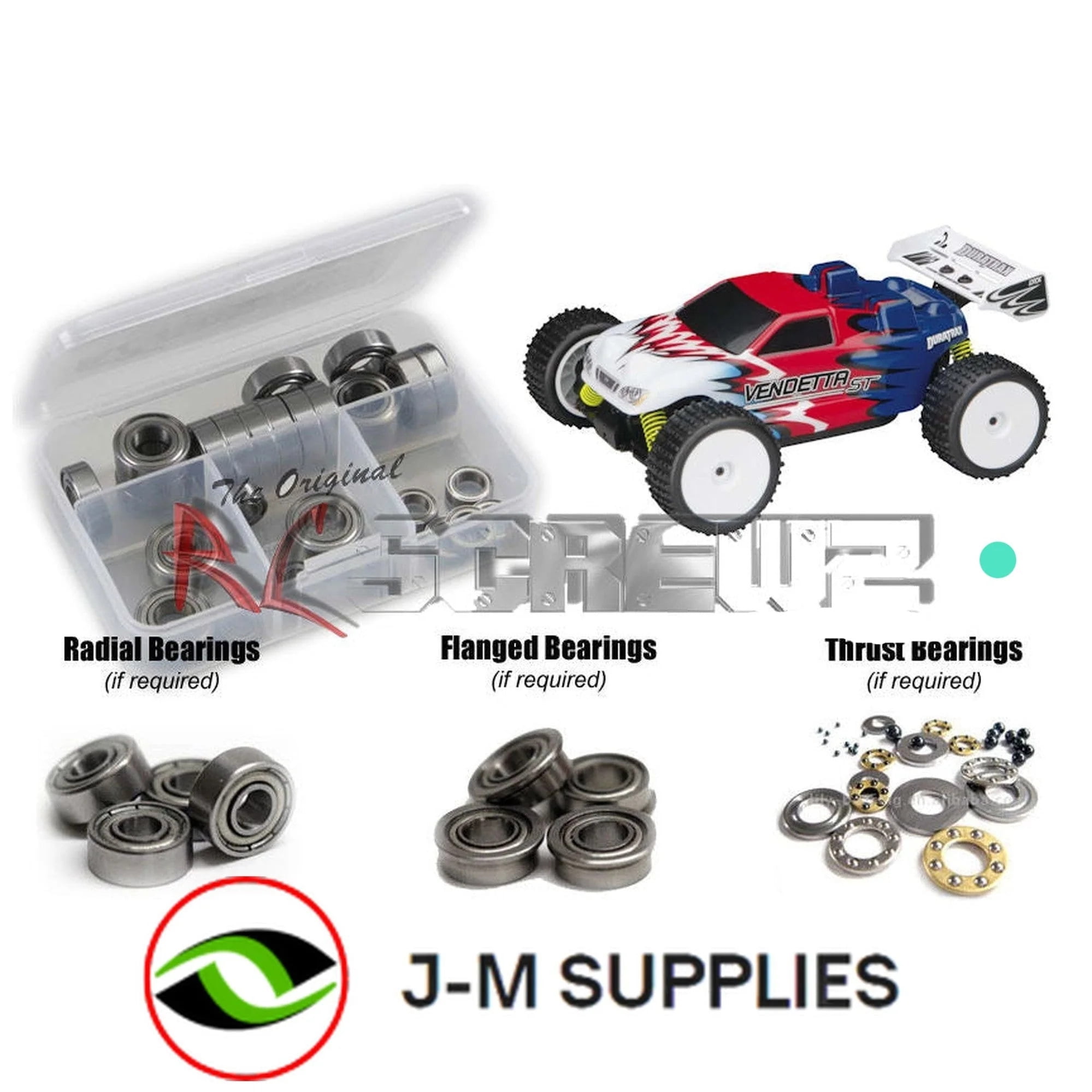 RCScrewZ Metal Shielded Bearing Kit dur021b for Duratrax Vendetta ST RC ...